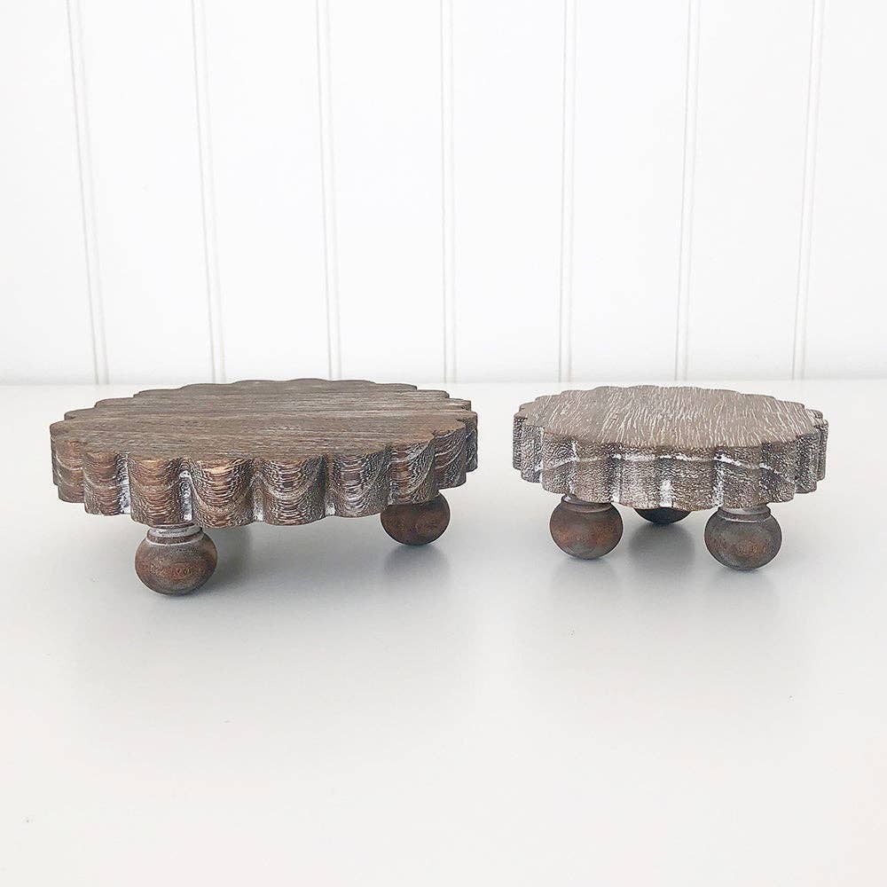 Brown Mini Scalloped Risers The Rooted Home